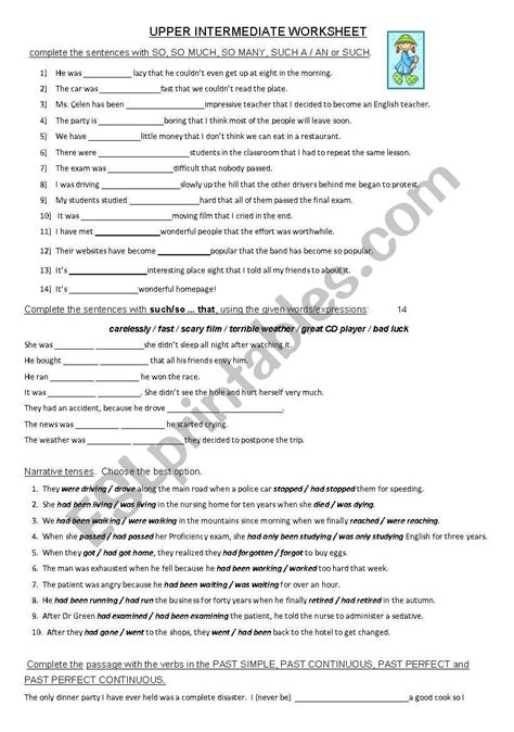 Narrative Tenses ESL Worksheet By Dorotea