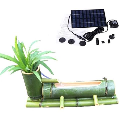 Caractéristiques De l eau en Bambou pour Le Jardin Solaire Kit De