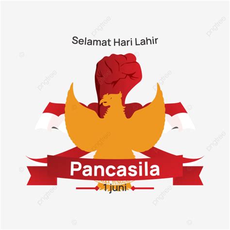Feliz Cumpleaños Pancasila 2023 Símbolo De Garuda Con Diseño De