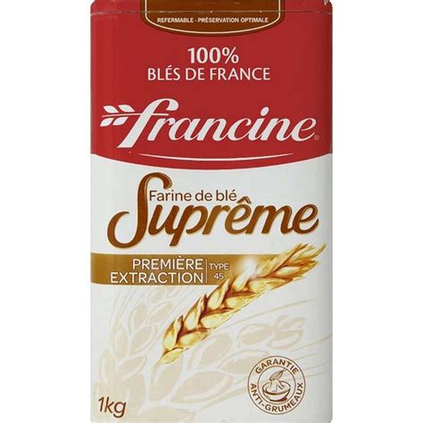 Farine de blé Suprême Francine 1 kg La Belle Vie Courses en