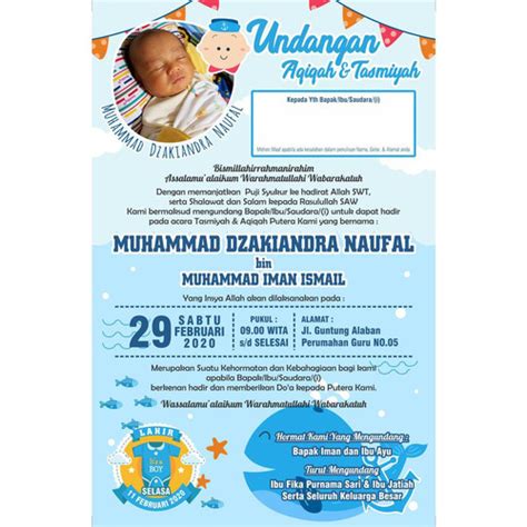 Detail Blangko Undangan Aqiqah Koleksi Nomer 23