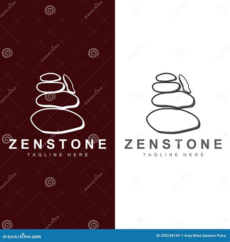 Balance Stone Logo Design Vector Therapy Stone Massage Stone Hot