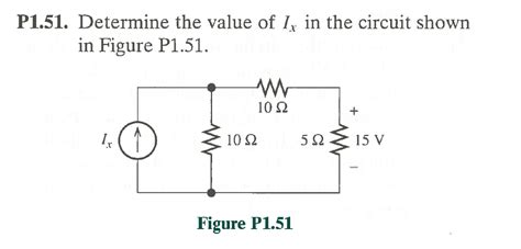 Solved P1 51 Determine The Value Of Ix In The Circuit S
