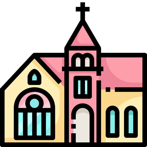 Church Justicon Lineal Color Icon