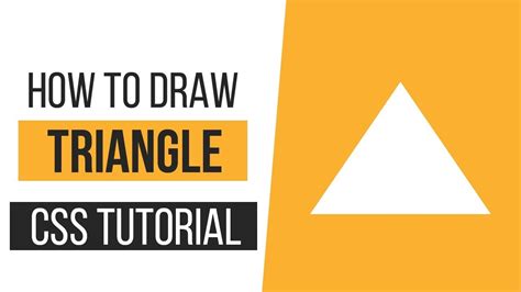 how to draw a triangle with css how to draw css shapes tutorial 3 css tutorials youtube
