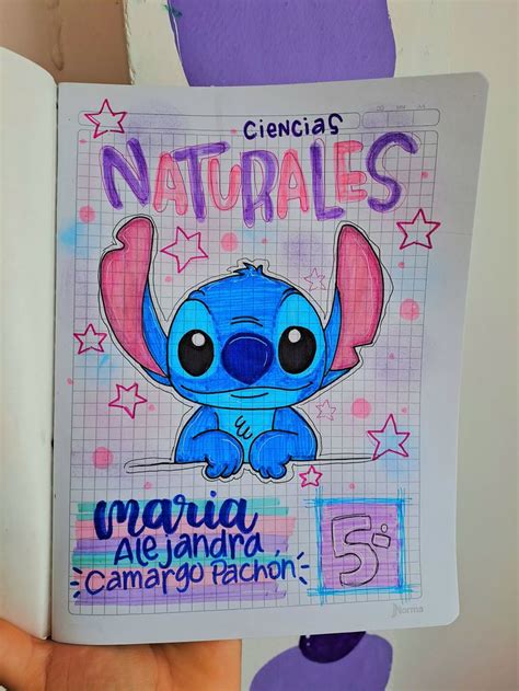 Portada De Stich En 2024 Cuadernos Creativos Caratulas Para