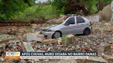 CETV 1ª Edição Fortaleza Muro de antiga fábrica desaba e atinge