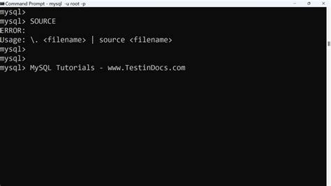 Mysql Database Import Using Sql File Testingdocs