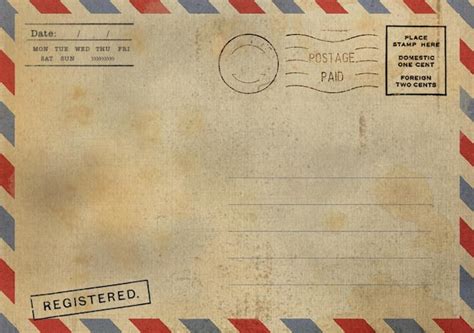 Premium Photo Backside Of Old Postcard With Dirty Stain