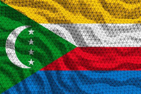 Bandeira Nacional Das Comores Fundo Bandeira Das Comores Foto Premium