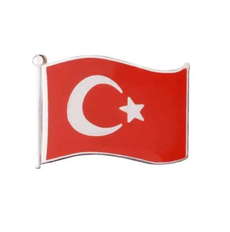 Dalgalanan 4 Türk Bayrağı Rozeti