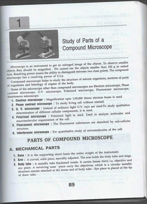Solution Study Of Parts Of A Compound Microscope Studypool