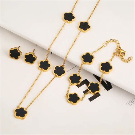 Ensemble de bijoux Van Cleef Collier Trèfle Collier Van Cleef Etsy France