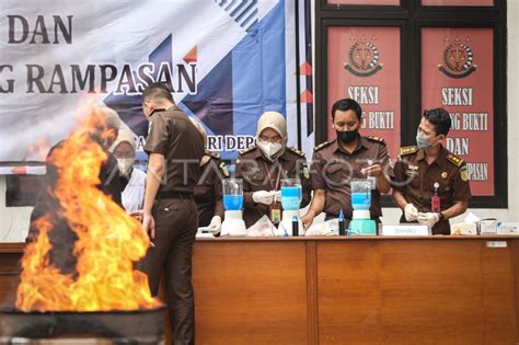 PEMUSNAHAN BARANG BUKTI NARKOTIKA ANTARA Foto