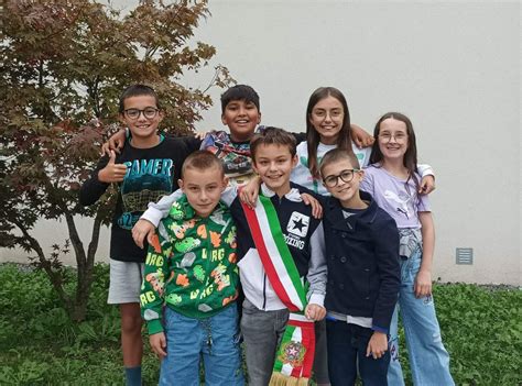 CERETE I magnifici sette del consiglio comunale dei ragazzi Gioele è