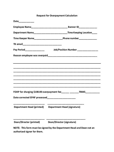 Fillable Online Completing The Overpayment Worksheet UW ISC Fax Email