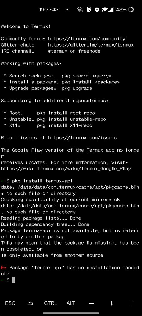 Error Package Termux Api Has No Installation Candidate Issue 416