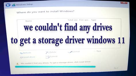 We Couldn T Find Any Drives To Get A Storage Driver Windows Youtube