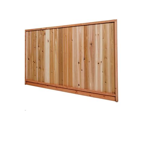 6 Ft X 8 Ft Premium Western Red Cedar Heavy Duty Solid Fence Panel W