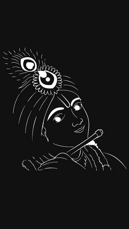 Shri Krishna Silhouette Hd Phone Wallpaper Artofit