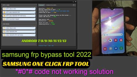 Samsung Frp Bypass Tool Frp All Samsung Adb Method SAMSUNG ONE