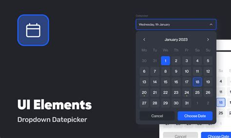 UI Elements Date And Time Pickers Figma