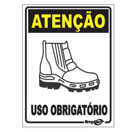 Placa Uso Obrigatorio De Botas Em Ps E P I 20 X 15cm Emplac Br