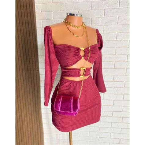 Vestido Gringa Canelado Shopee Brasil