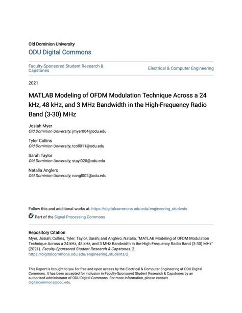 pdf matlab modeling of ofdm modulation technique across a … dokumen tips