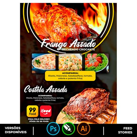 Frango E Costela Assada Arte Edit Vel