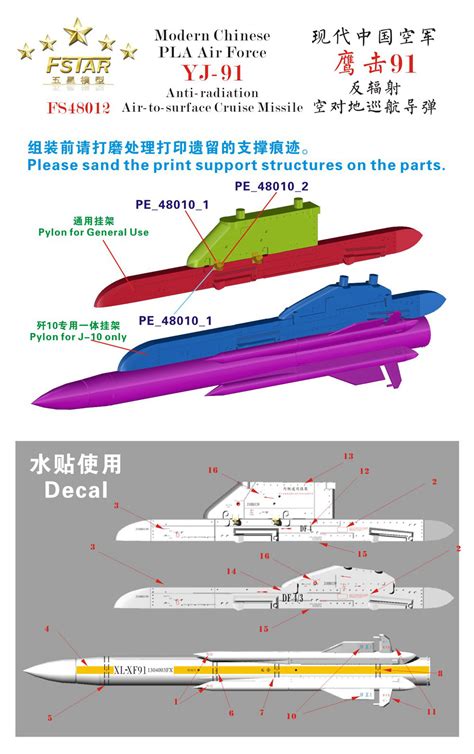 Modern Chinese PLA Air Force YJ 91 Anti Radiation Air To Surface Cruise