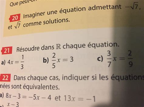 Résoudre dans R chaque equation Nosdevoirs fr