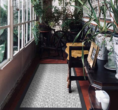 Alfombra vinílica cocina Cuerdas gris oscuro TenVinilo