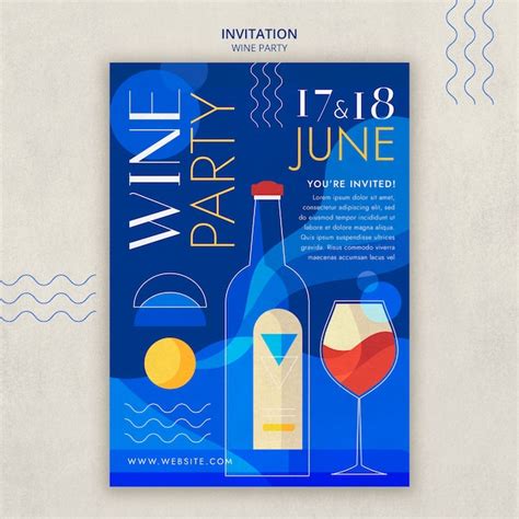 Mod Le D Invitation Une D Gustation De Vin Psd Gratuite