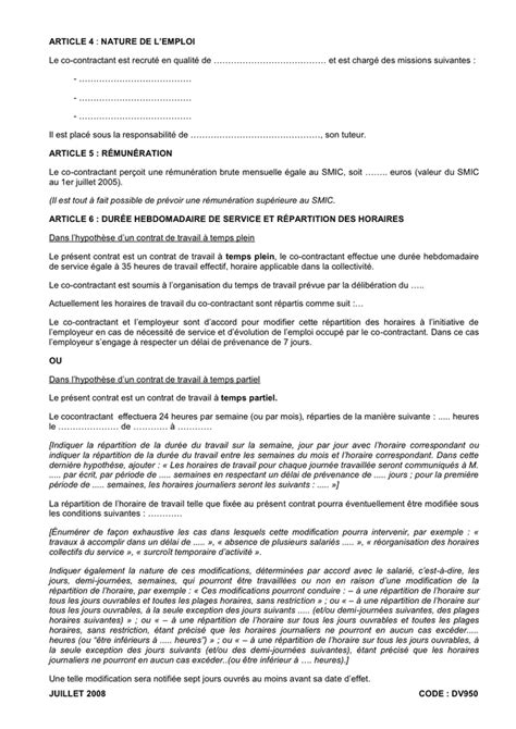 Modele De Contrat Gratuit
