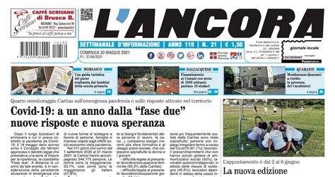 L Ancora sul numero 21 in edicola da giovedì 27 maggio