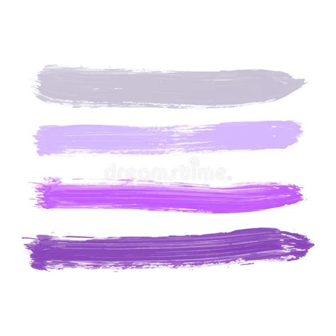 Conjunto De Rayas De Acuarela Violeta De Lila De Color P Rpura Gris