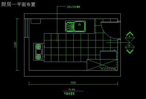 CAD室内厨房装修设计施工图立面图集 迅捷CAD图库