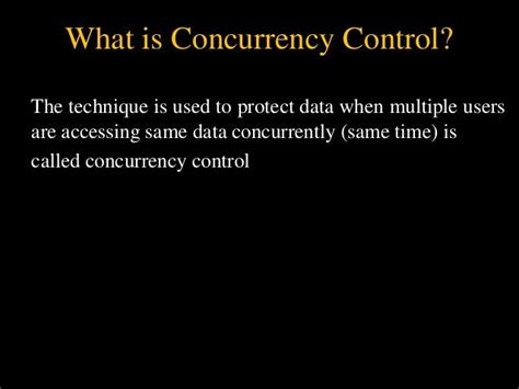 concurrency control in database management system