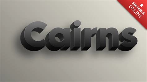 Cairns Black D Text Effect Generator