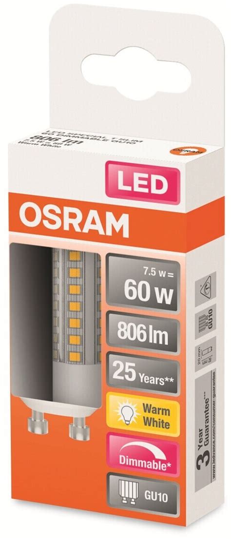 Osram LED Superstar Special T Slim GU10 7 5W 60 2700K warmweiß ab 15