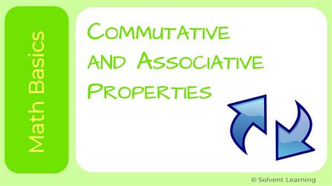 commutative and associative properties for addition and multiplication youtube