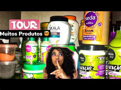 Tour Pelos Meus Produtos De Cabelo Cacheado Muitos Cremes Youtube