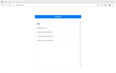 python flask receive sms with the rest api code sample
