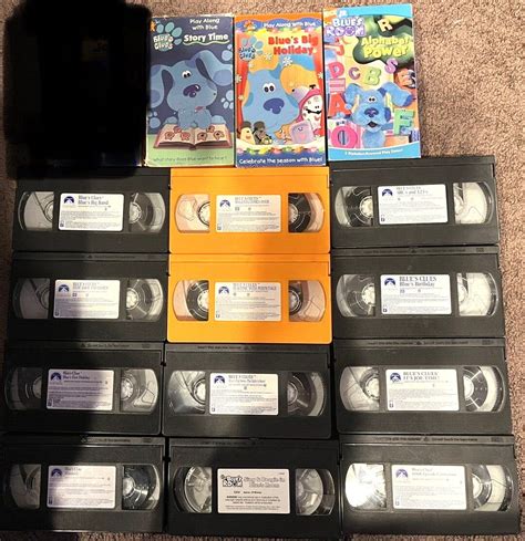 Lot Of 15 Blues Clues Vhs Tapes Big Holiday Bluestock 100th Etsy
