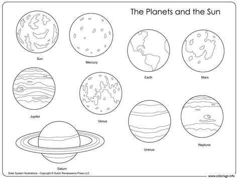 Coloriage Planetes Et Soleil Jecolorie
