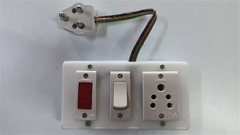 1 Indicator 1Switch 1 Socket Electric Board Connection At Home Switch