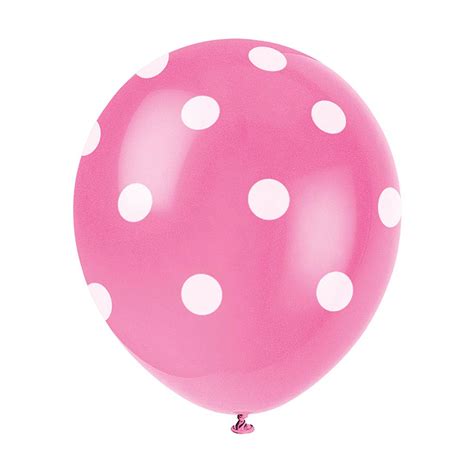 12 Latex Polka Dot Balloons