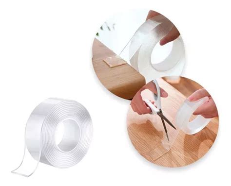 Cinta Adhesiva Extra Fuerte De Doble Cara Lavable A M Transparente