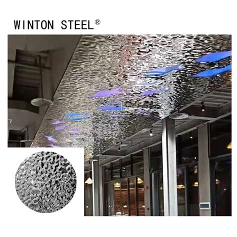 304 Mirror Hammered Wall Stainless Steel Decorative Sheet Water Ripple